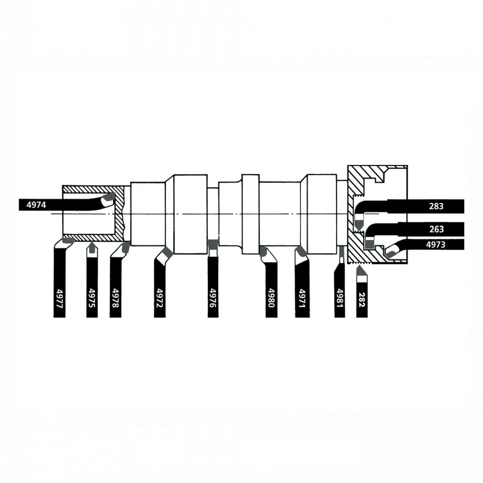 Cutite de strung, DIN 4980 (ISO 6), cu dispunere laterala, sectiune ...
