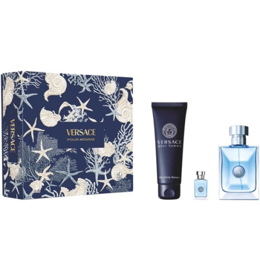 Versace Pour Homme Комплект (EDT 100ml + EDT 5ml + SG 150ml) за Мъже