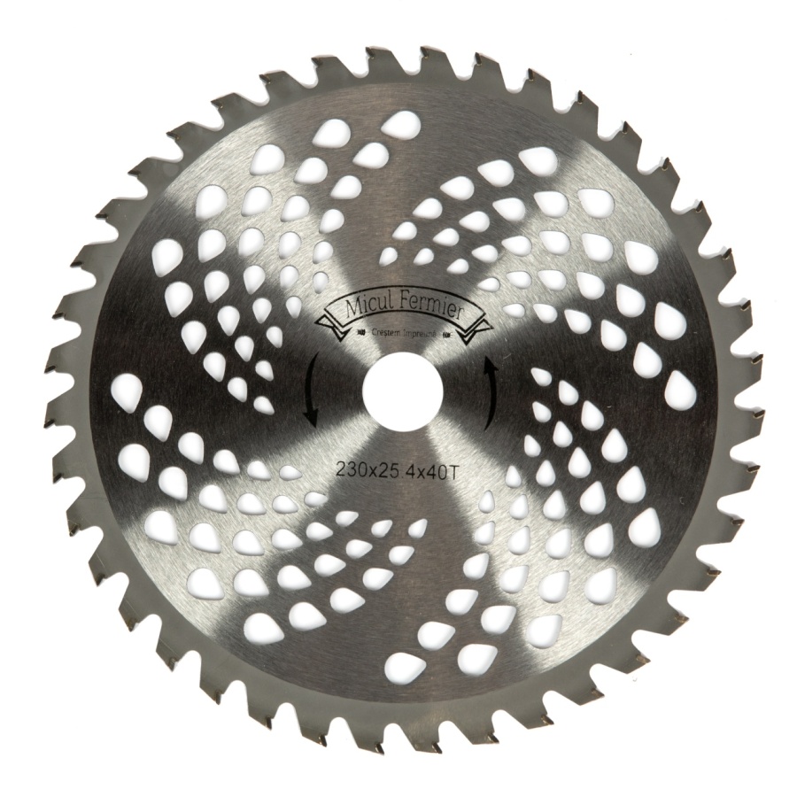 Disc motocoasa Micul Fermier, 40T, vidia, grosime 1mm, Ø230mm