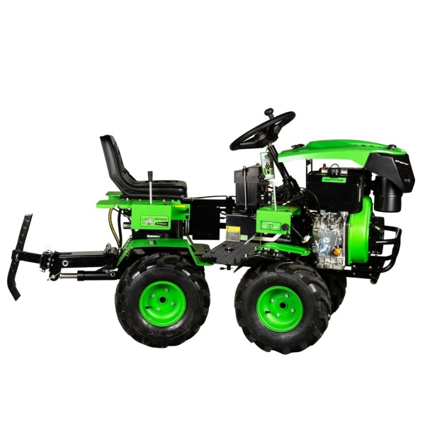 Mini tractor Micul Fermier, 17cp 530cc, motor pe motorina 4T, 4X4, 4 ...