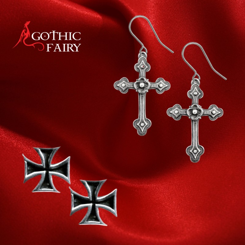 Cercei cruce – intre simbol, stil gotic si bijuterie statement