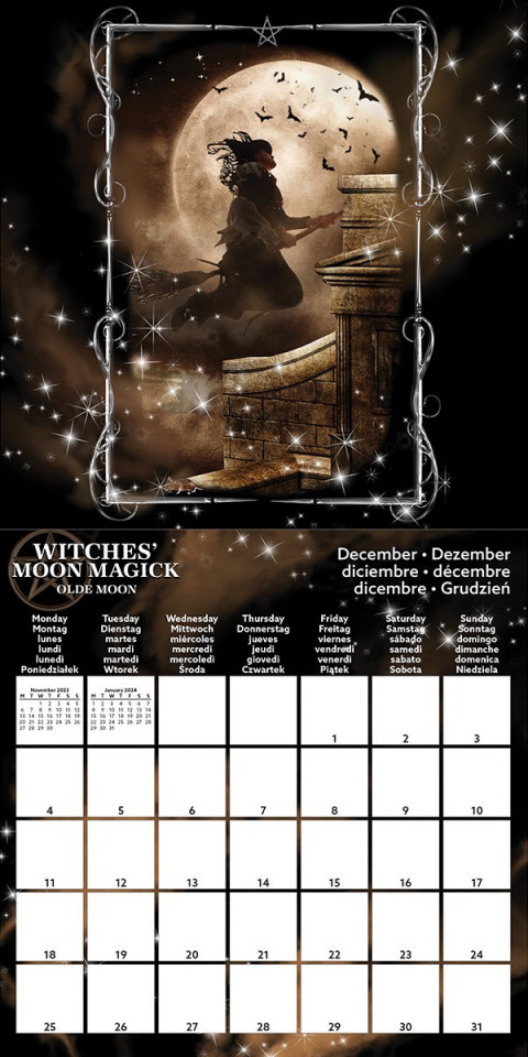 Calendar 2023 de perete Witches’ Moon Magick