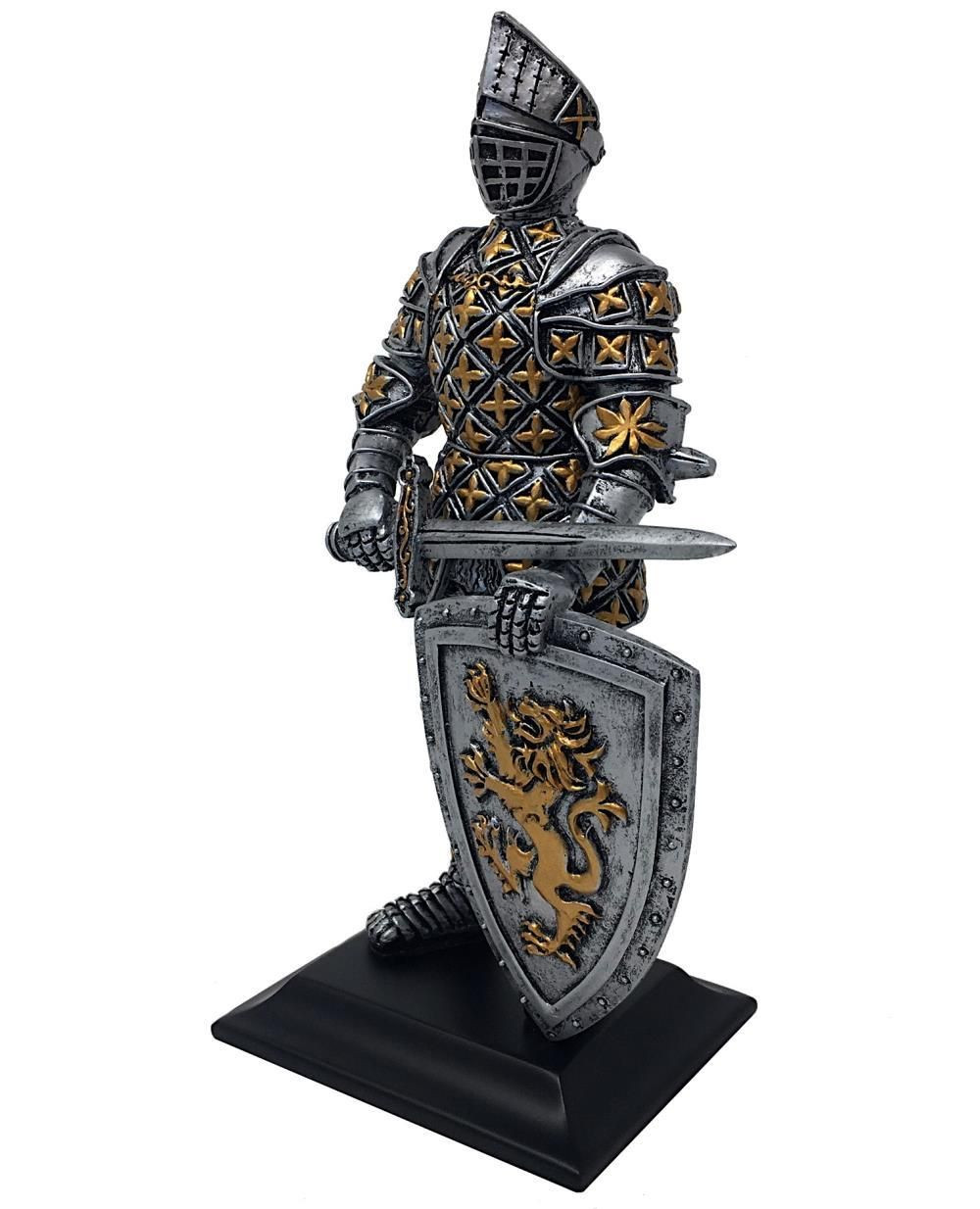 Statueta Cavaler Medieval cu Scut si Sabie 22 cm