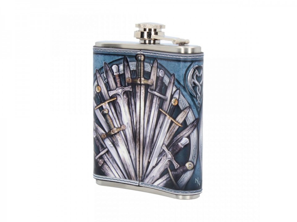 Butelcuta (plosca) inox pentru bauturi alcoolice medievala Sabii 200 ml ...