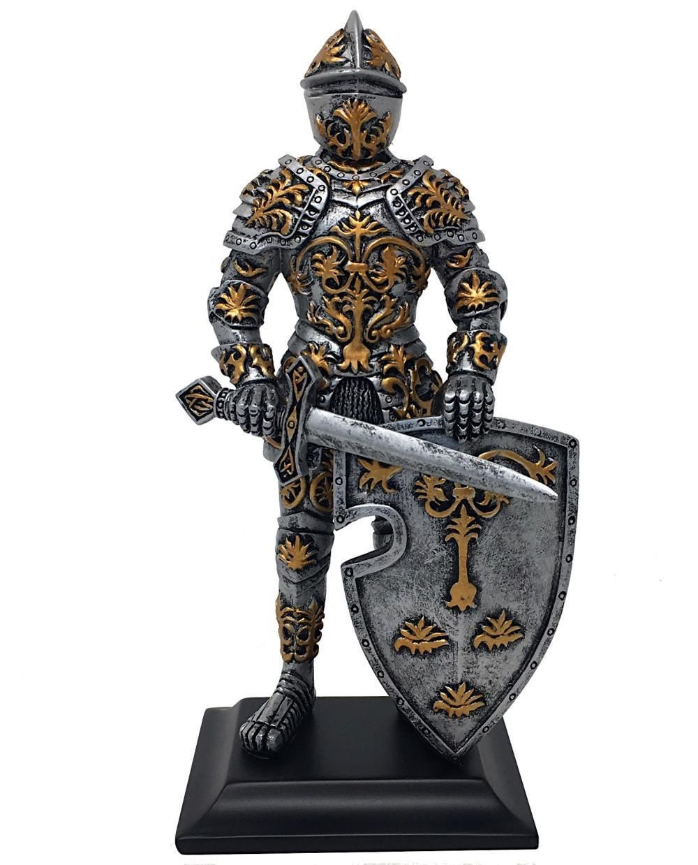 Statueta Cavaler Medieval cu Scut si Sabie 23 cm | Gothic Fairy