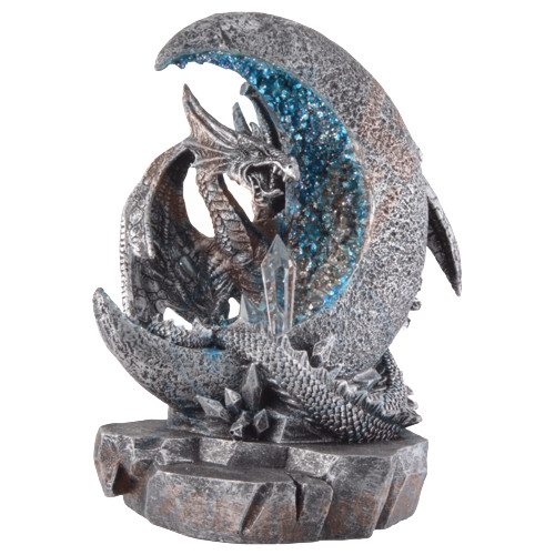 Statueta cu led dragon Crescent moon 18 cm | Gothic Fairy