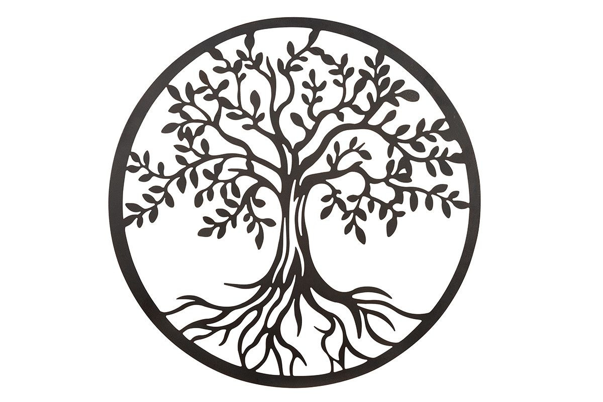 Decoratiune pentru perete din metal Copacul vietii - Gotic 60 cm