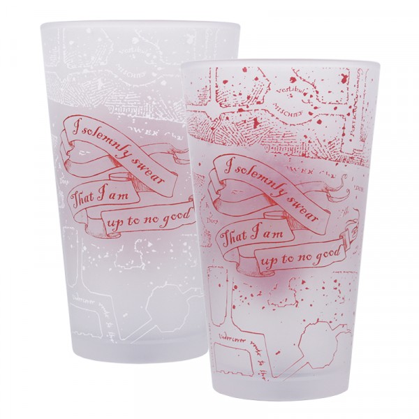 Pahar termosensibil Harry Potter - Harta Marauder 15 cm, 450 ml