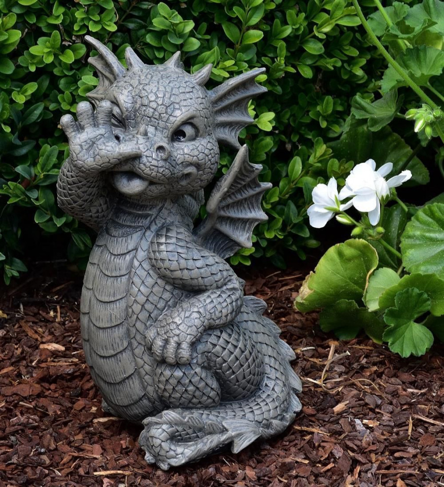 Statueta pentru gradina Dragonel Funny 28cm