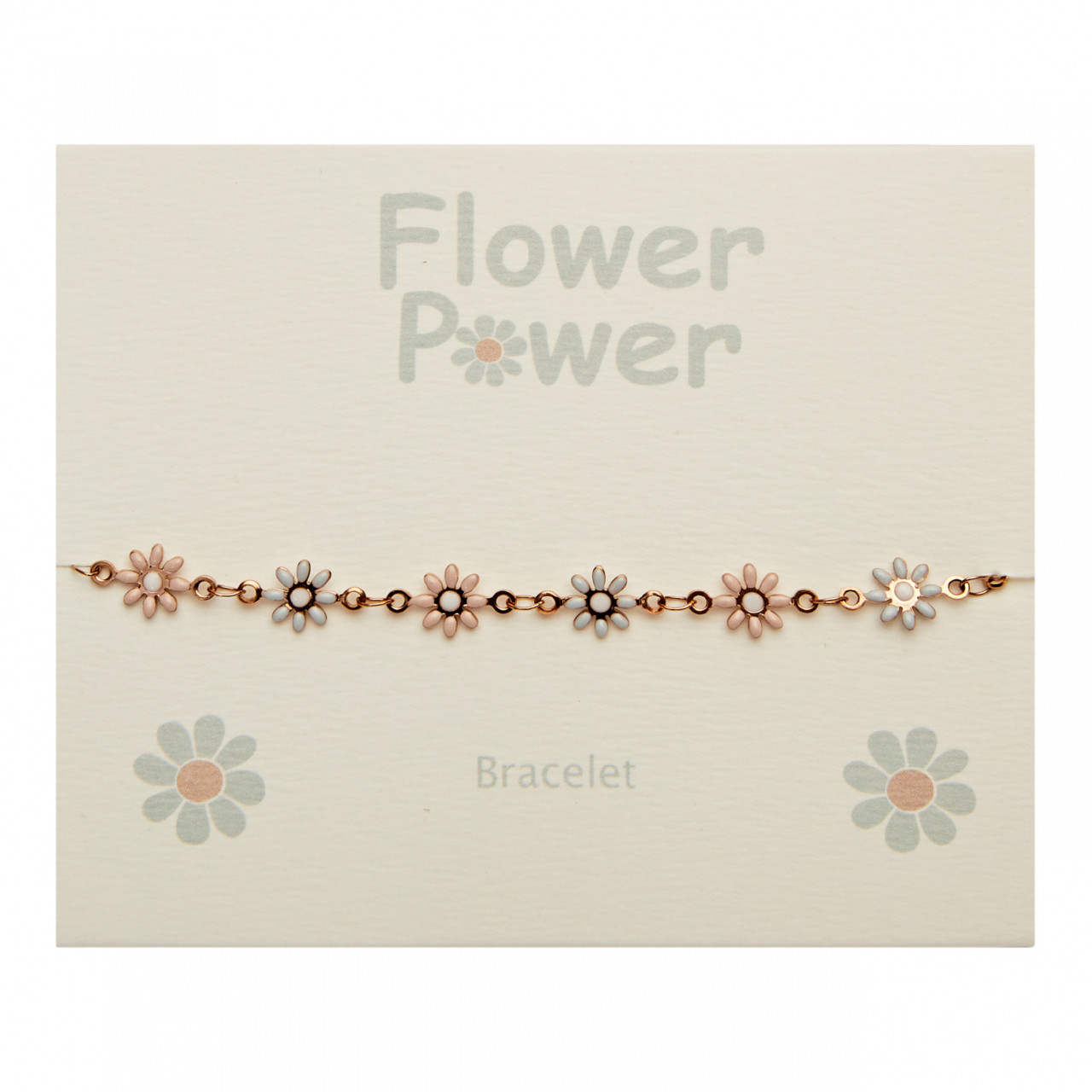 Bratara ajustabila din otel inoxidabil, placat cu aur roz - Flower ...