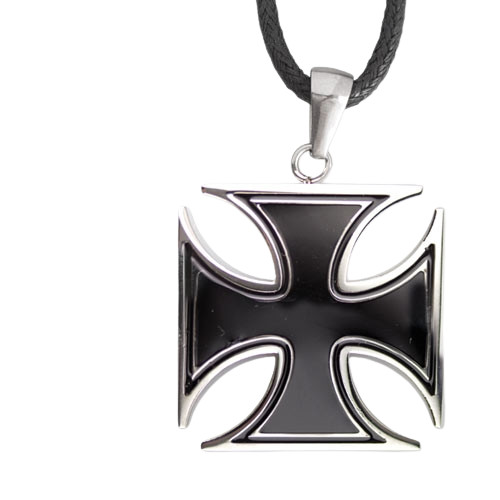 Pandantiv otel inoxidabil Crucea de Fier Neagra 3.2cm | Gothic Fairy