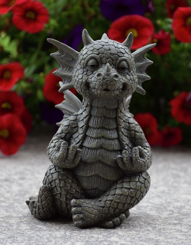 Statueta pentru gradina Dragonel Yogi 13.5 cm | Gothic Fairy