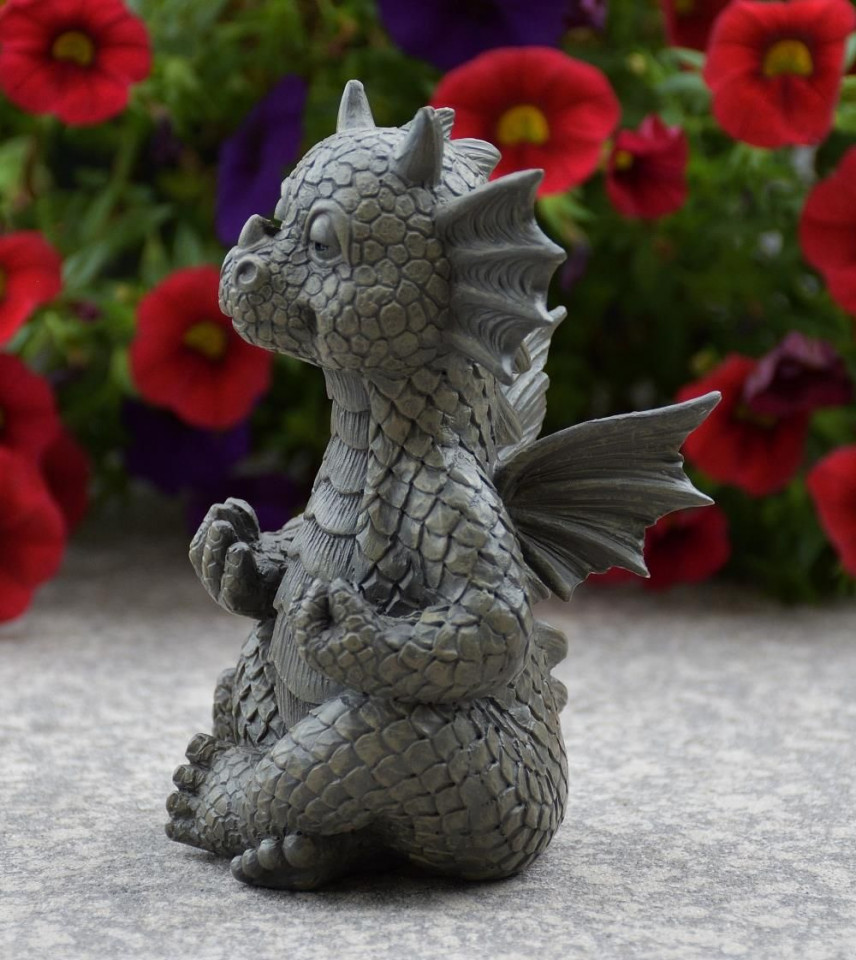 Statueta pentru gradina Dragonel Yogi 13.5 cm | Gothic Fairy