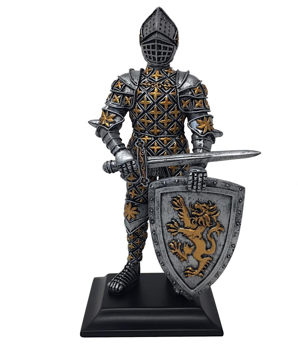 Statueta Cavaler Medieval cu Scut si Sabie 22 cm | Gothic Fairy
