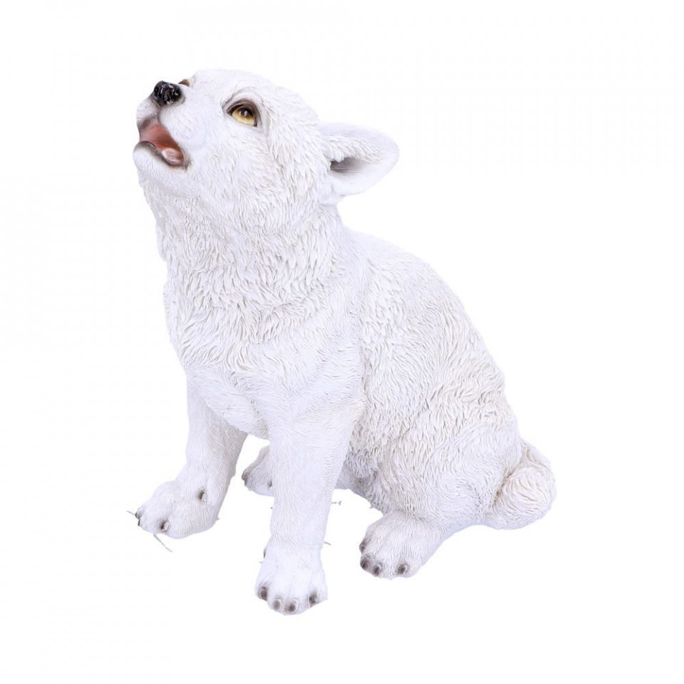 Statueta lup alb Winters Cry 22.5cm