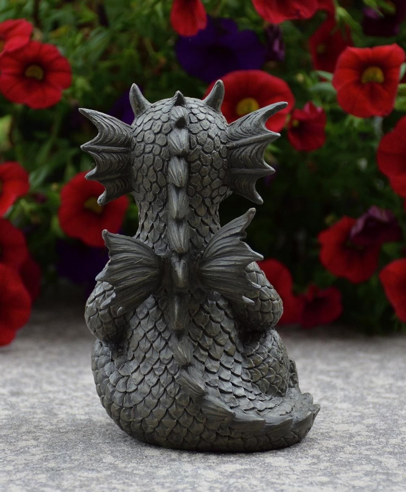 Statueta pentru gradina Dragonel Yogi 13.5 cm | Gothic Fairy
