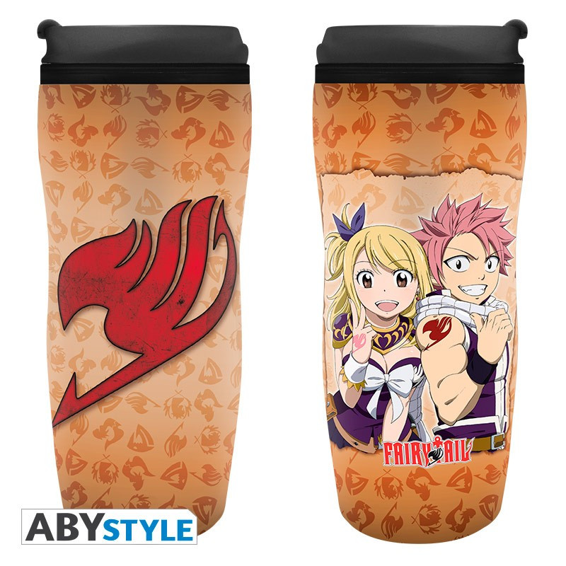 Cana termos cu capac pentru cafea licenta Fairy Tail - Lucy & Natsu 355 ...