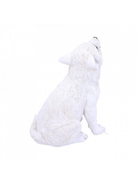 Statueta lup alb Winters Cry 22.5cm