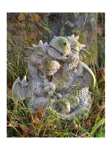 Statueta pentru exterior Gradina magica - Dragonei indragostiti 22cm ...