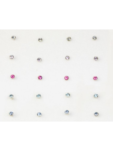 Cercei pentru nas din argint, set de 20 buc