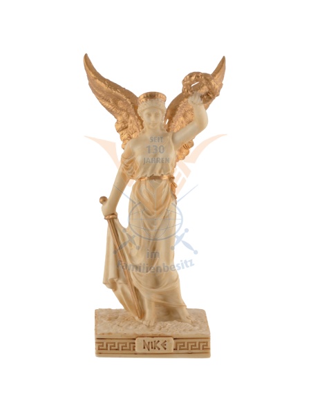 Mini statueta rasina cu finisaj alb marmura, mitologia greaca, Nike ...
