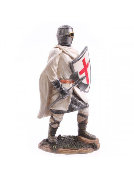 Statueta cavaler medieval Cruciat Gata de Lupta 20 cm