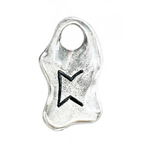 Pandantiv talisman cu rune Peorth | Gothic Fairy
