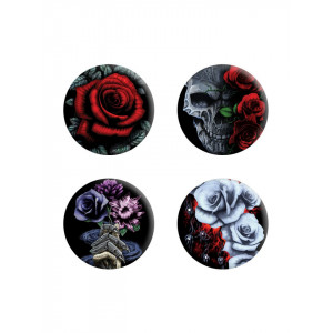 Set 4 insigne Cardinal Rose