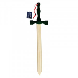 Jucarie - Sabie lemn Excalibur cu maner verde 56cm | Gothic Fairy