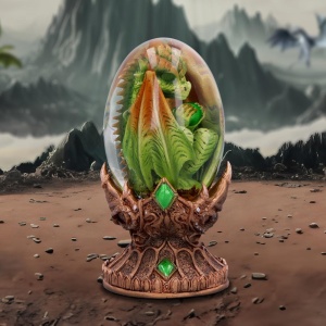 Statueta dragon Elemental Dragonling - Pamant 12 cm | Gothic Fairy