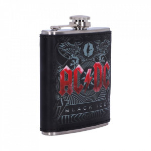 Butelcuta (plosca) inox pentru bauturi alcoolice AC/DC - Black Ice 200 ...