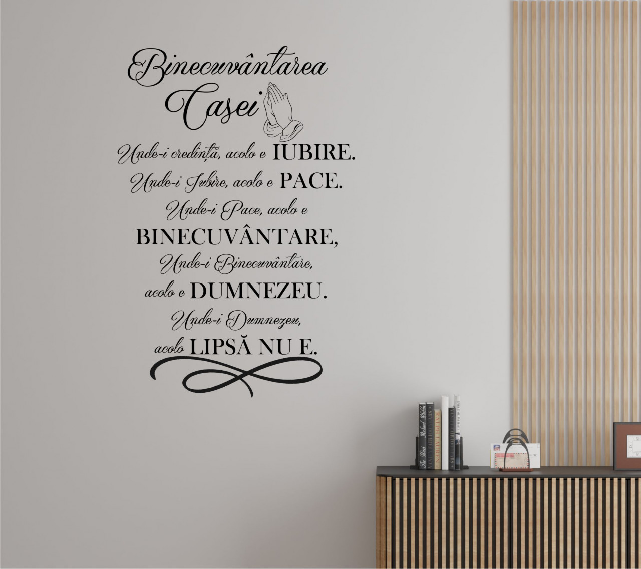 Sticker decorativ text - Binecuvantarea casei