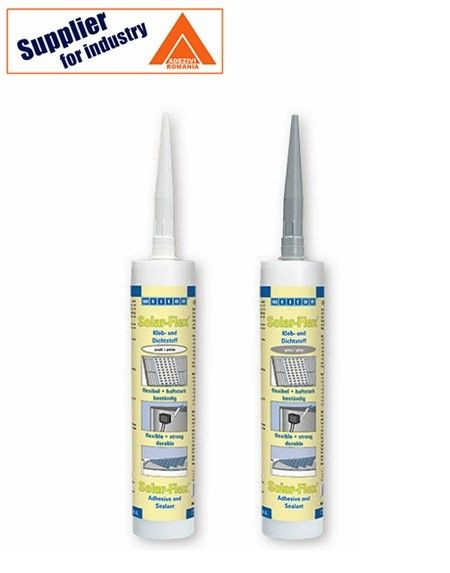 Adeziv elastic, puternic Weicon Solar Flex Alb 290ml, special pentru industria solara - Sika ...