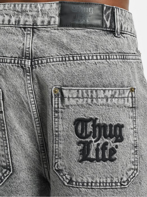 Thug Life Men Short Denim in grey