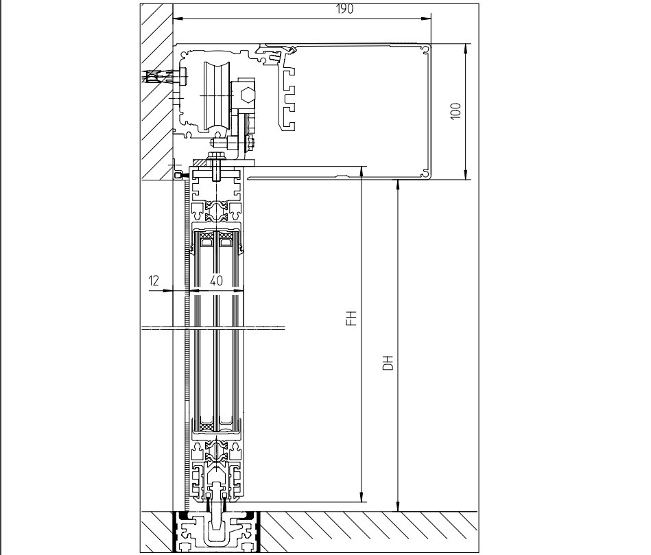 GEZE ECdrive T2 - ușă glisantă automată