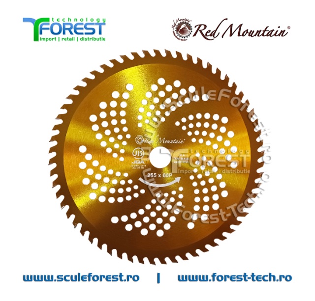 Disc (cutit) motocoasa TOUGH VIDIA, arbusti 255mm 60dinti | SculeForest