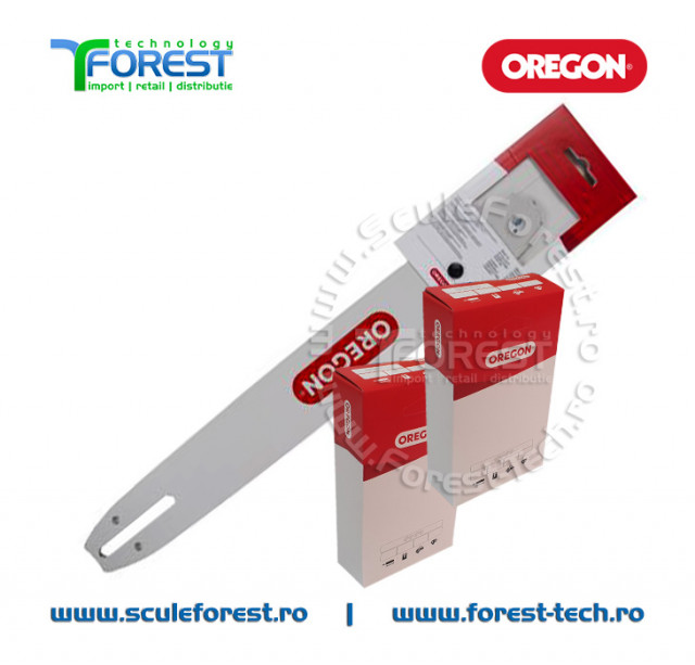 Pachet lama drujba Oregon 14"(35cm) pas 3/8 canal 1.3mm + 2 lanturi 26 ...