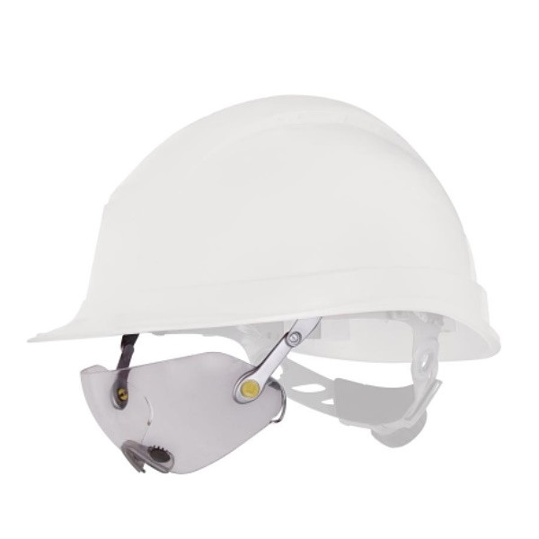 Casca electricieni Quartz Up III cu ochelari transparenti Fuego Delta Plus