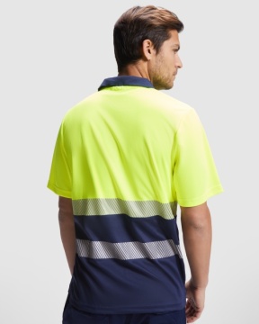 Tricou polo reflectorizant din material tehnic