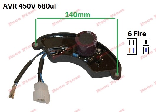 AVR Generator 5Kw - 7Kw (450V 680uF) 6 wires (plastic)
