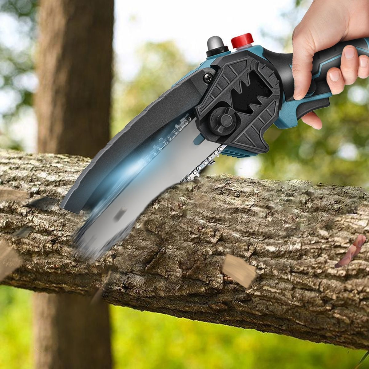 Mini saw with 2 Li-ion batteries (with lubrication system)