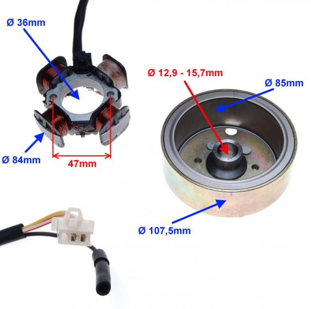 Magnet + flywheel for scooter TGB