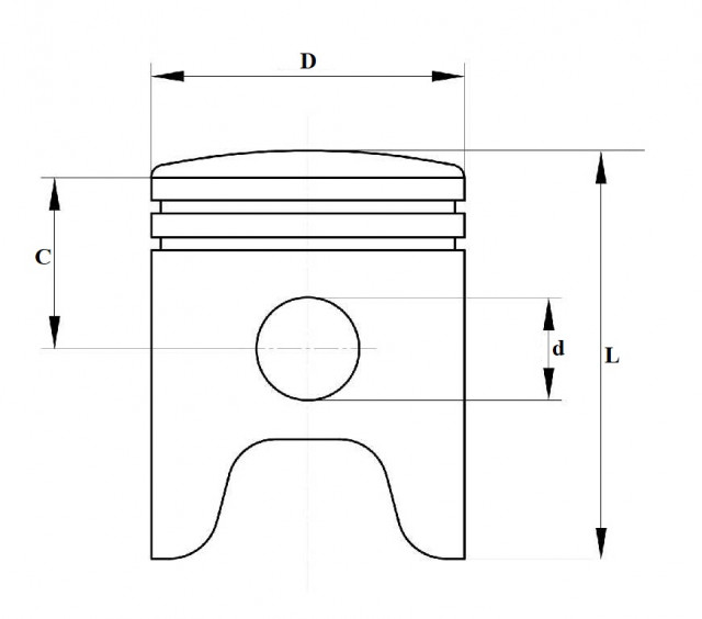Piston scuter Yamaha TZR DTR 125cc Ø 57 Meteor
