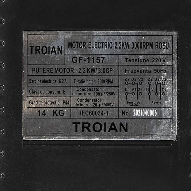 Single phase Electric Motor 2 2 KW 3000 RPM cast Iron Case Single phase Electric Motor 2 2 KW 3000 RPM cast Iron Case