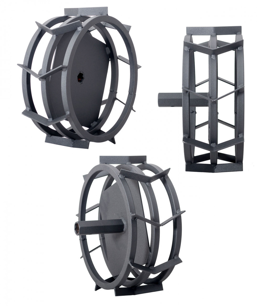 Set of metal wheels for cultivator/ tiller (D335mm, 23mm wheel shaft)