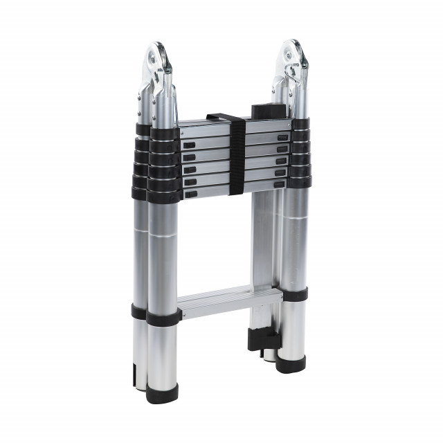 Aluminium telescopic ladder, safety at every step | Roco Piese