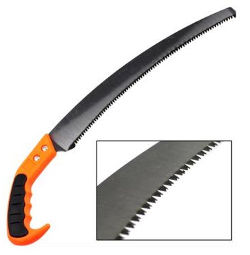 Professional curved orange hand saw