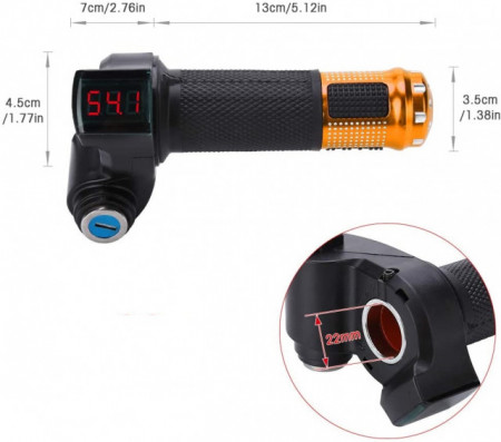 Electric bike / scooter acceleration (with voltage indicator and key)