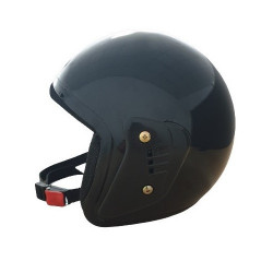 Casca scuter open face simpla (negru lucios)