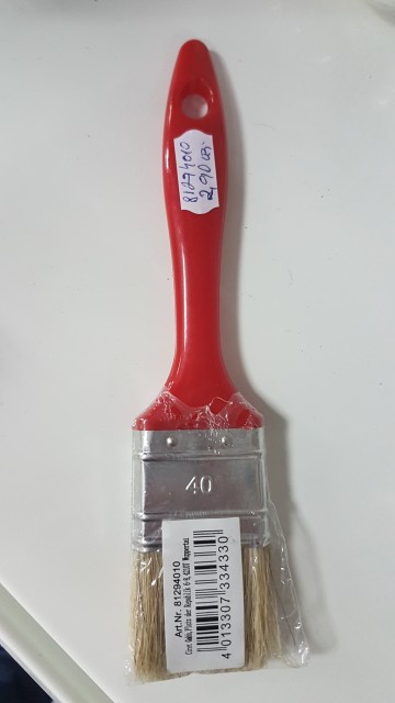 Pensula lata 40 mm, Maner Plastic Rosu - 81294010